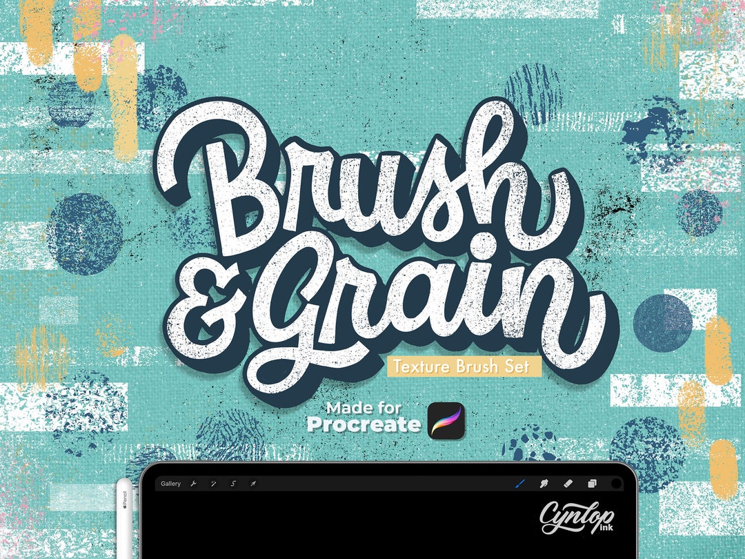 Brush & Grain Procreate Texture Brush Set, Drawing Grain Pencil Brush ...