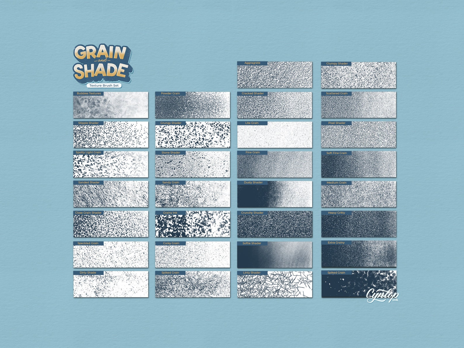 Grain & Shade Procreate Texture Brush Set Procreate Pencil | Etsy