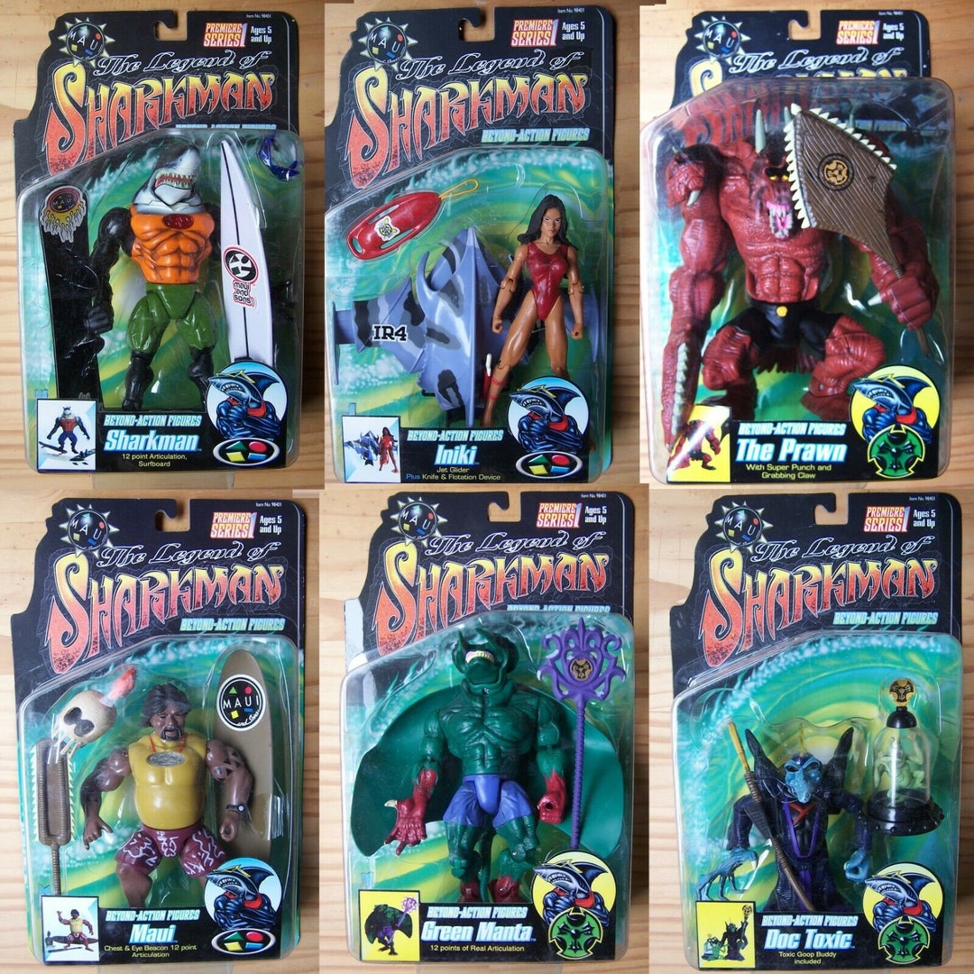 SHARKMAN Legend of Sharkman 1997 SUPER RARE Full Set 6 Maui - Etsy