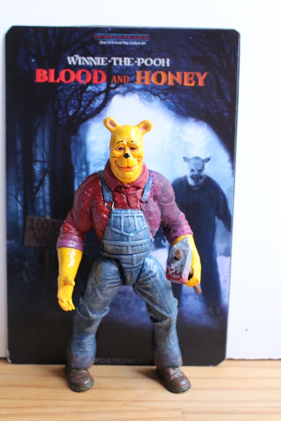 Winnie the Pooh -blood AND Honey 7″ OOAK Figure & 6″9″card Art 2023 - Etsy