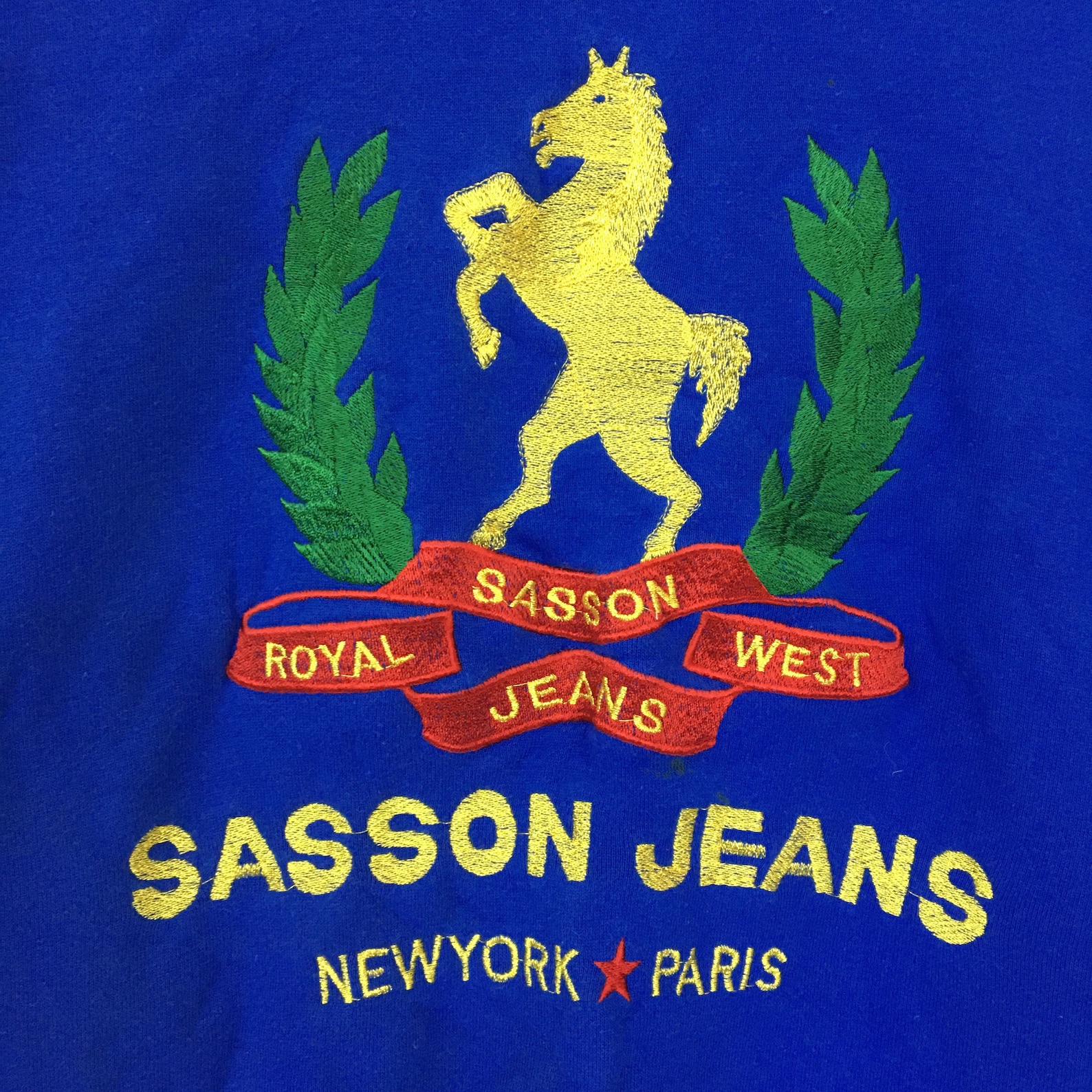 Vintage Sasson Jeans Paris New York Embroidered Classic Big | Etsy