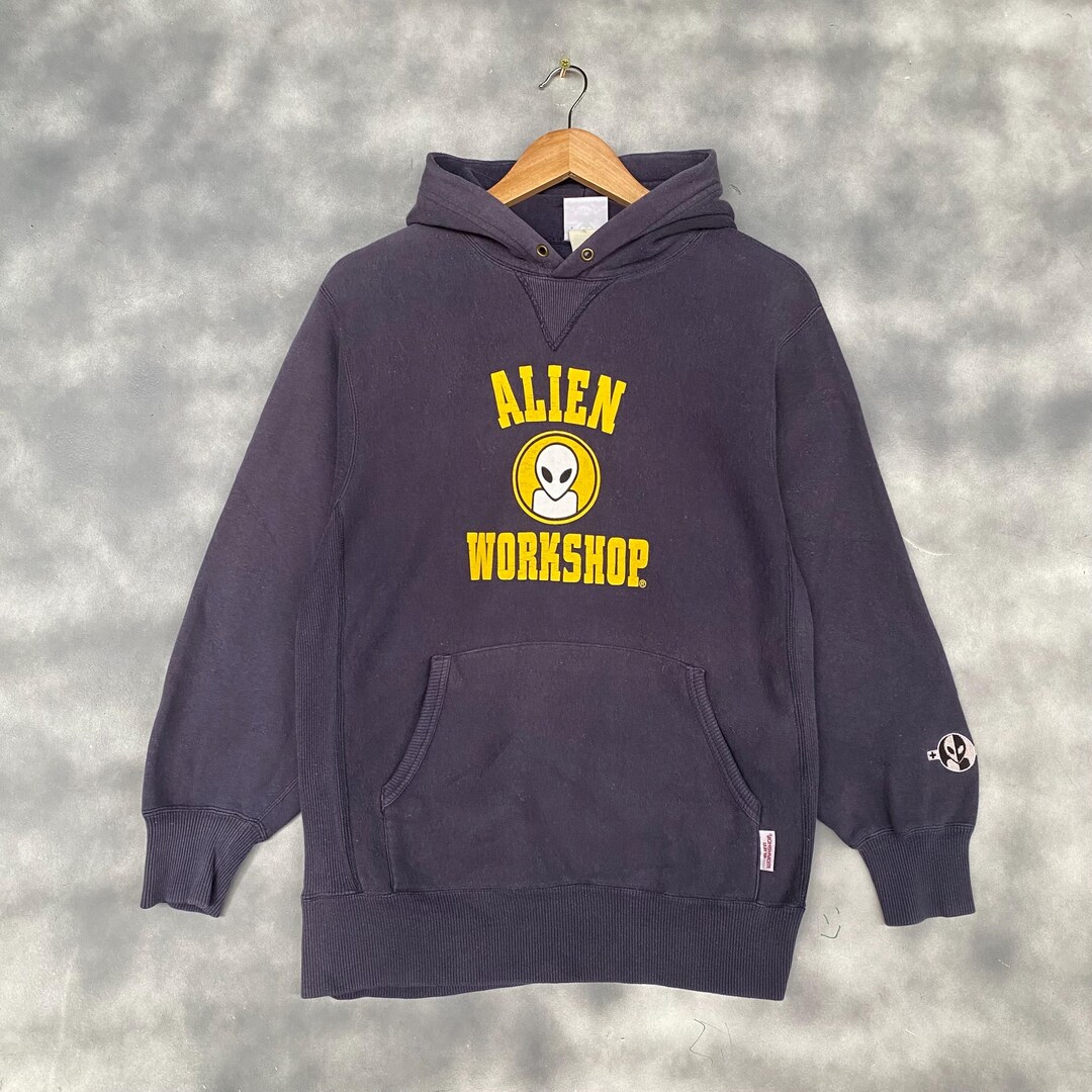 Rare !! Vintage 90s Alien Workshop Hoodie Skateboard / Thrasher ...