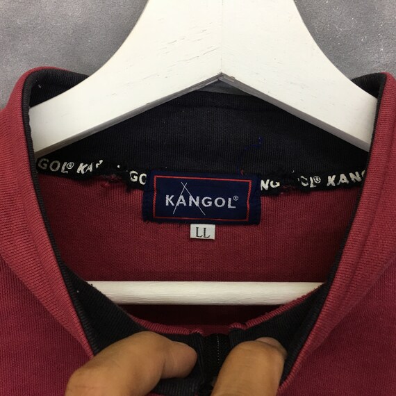 Pick !! Vintage 1/4 Zipper Kangol England Big Logo Sp… - Gem