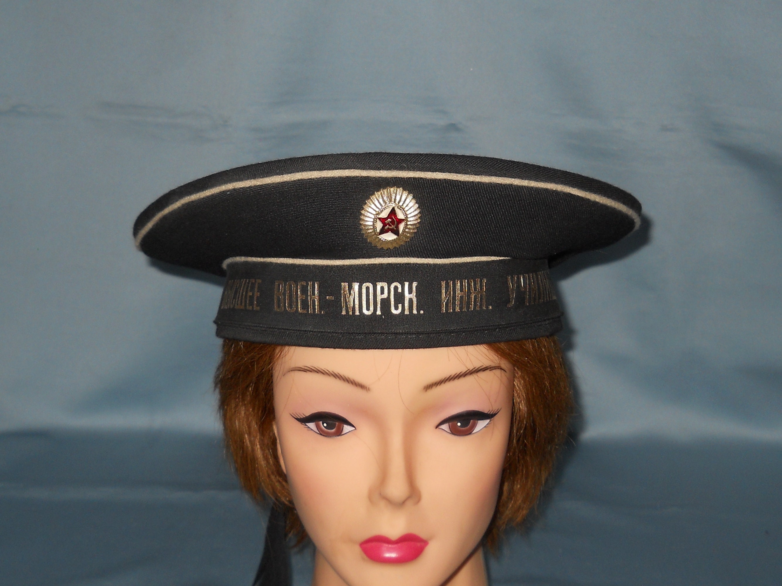 Soviet Navy Sailor Cap Higher Naval Engineering School - Etsy