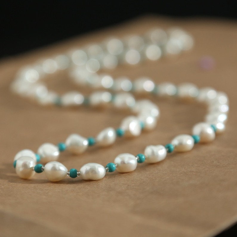 Collier De Perles Collier Turquoise Collier Vintage Chinois Etsy
