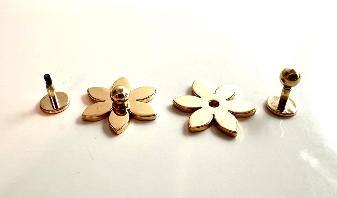 Screw Rivet // Flower // Petal // Bag Hardware // Purse Hardware ...