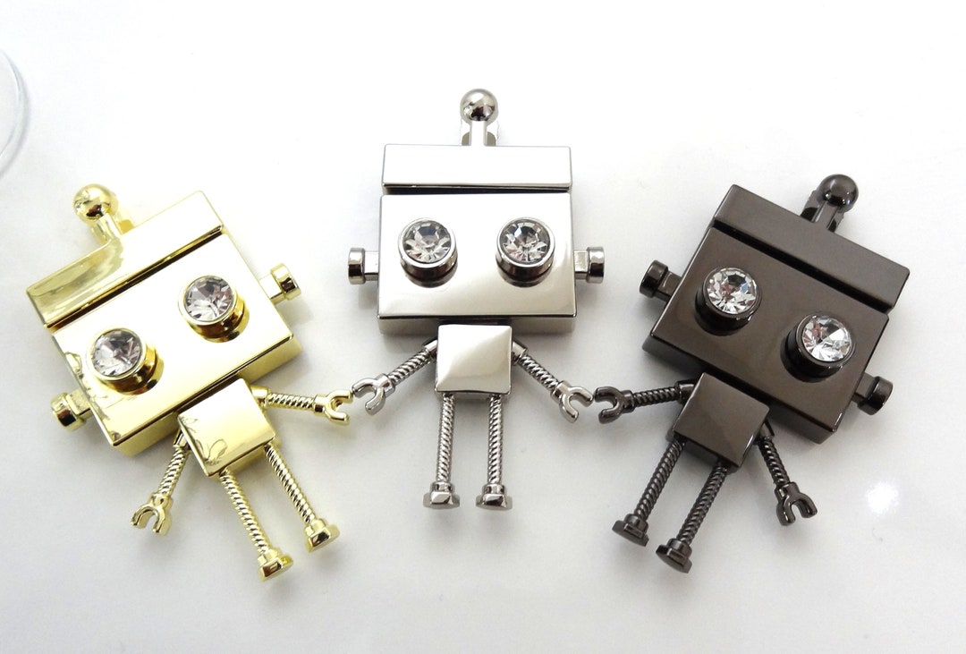 Robot Bag Lock // Purse Lock // Closure // Bag Hardware // Purse ...