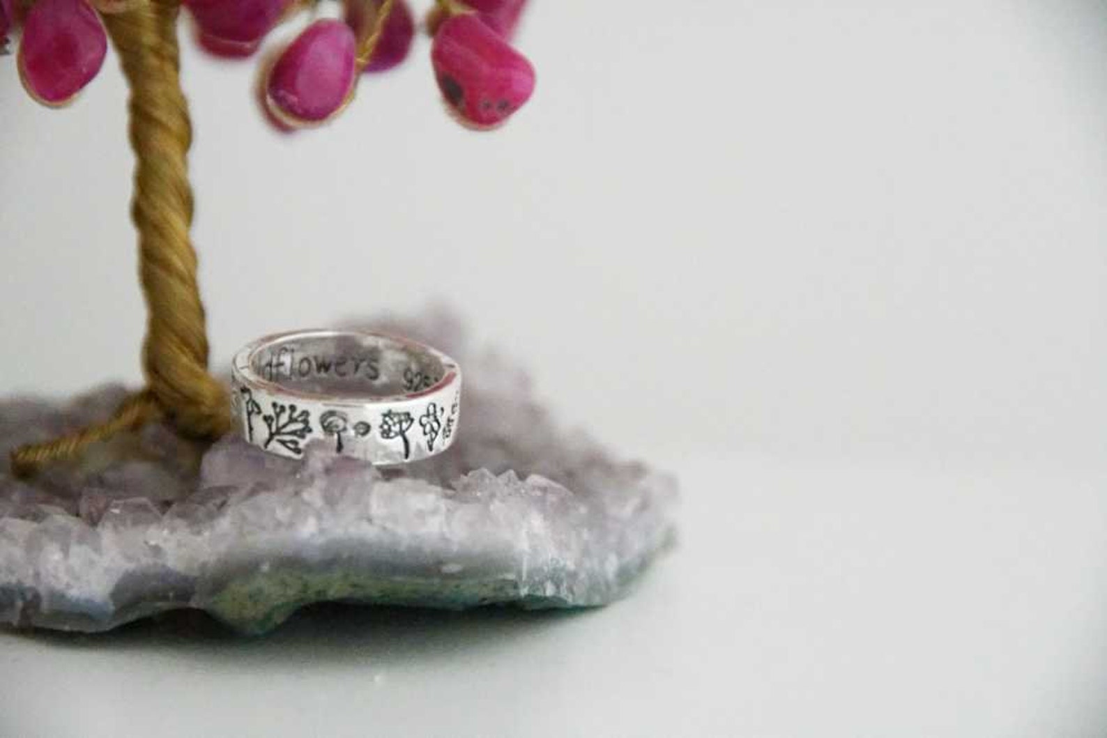Womens Wildflower Ring Gift for Her Bridesmaid Jewelry Dangle - Etsy UK
