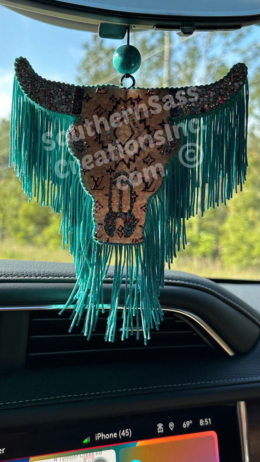 Boho ~ Cow Steer Skull ~ Freshie Car Scents ~ Fancy ~ Western Style ...