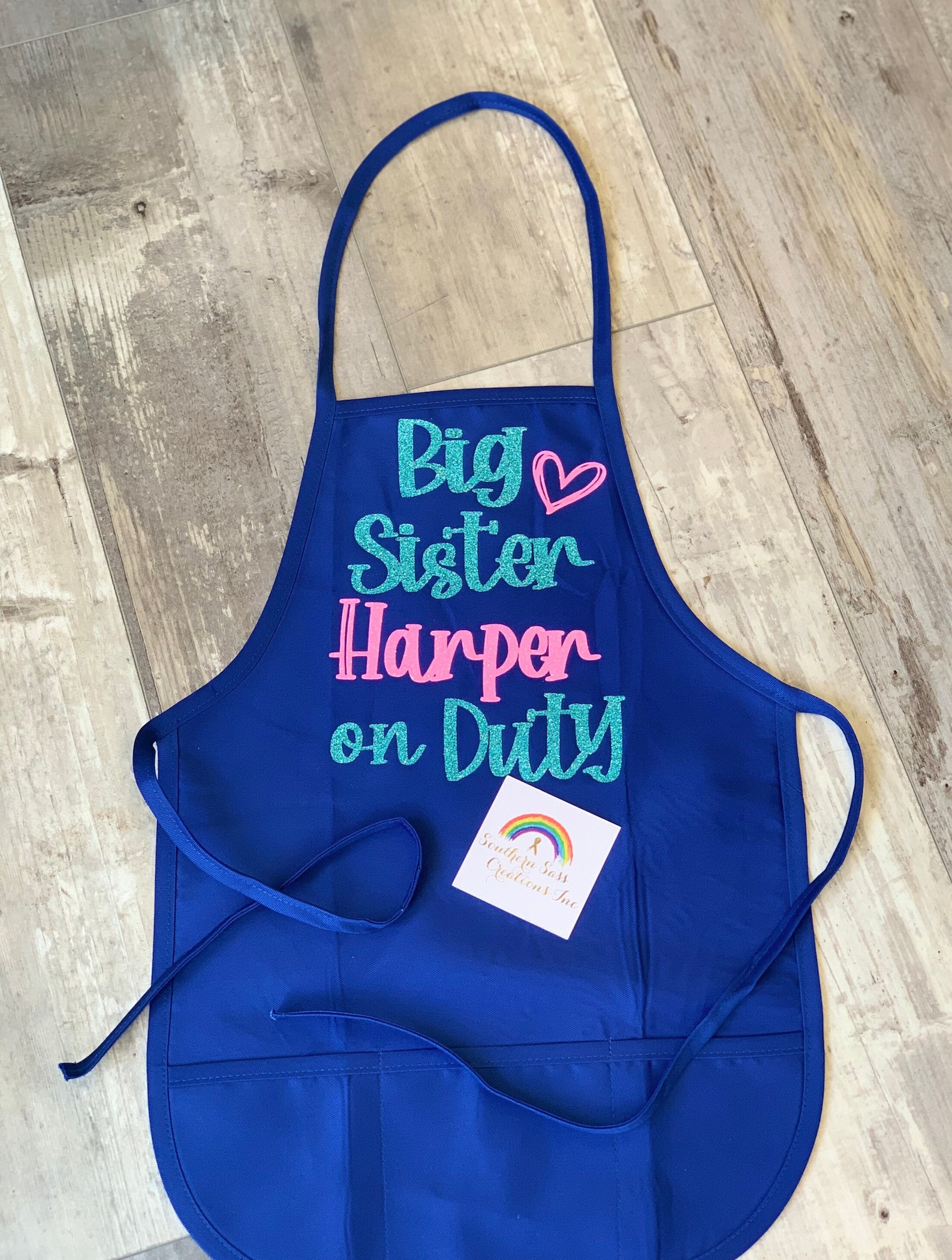 Gender Reveal ~ Personalized Toddler Apron Big Sister Brother, Baby ...