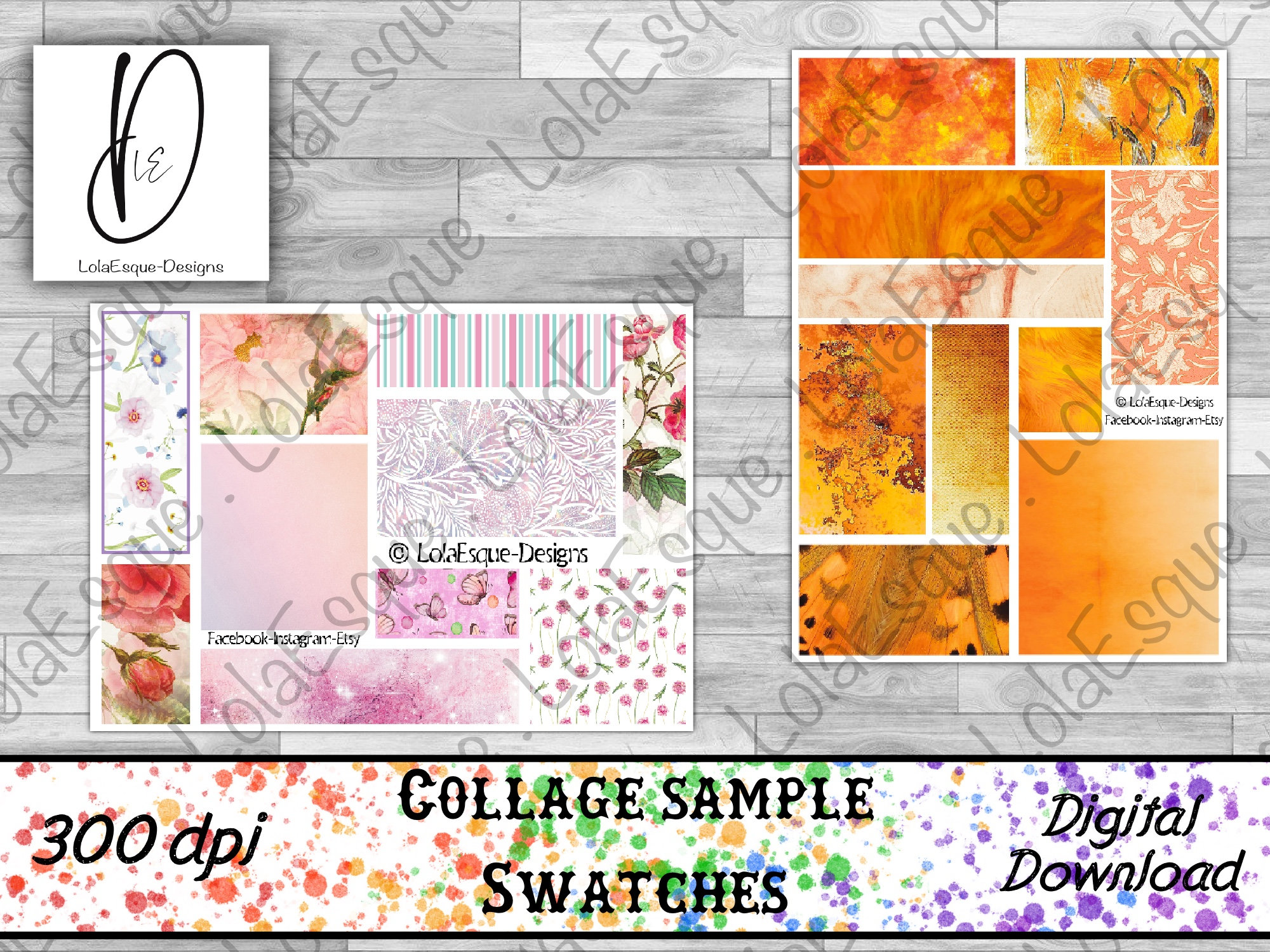 Collage Sample Swatches Digital Download. Great for Collages - Etsy