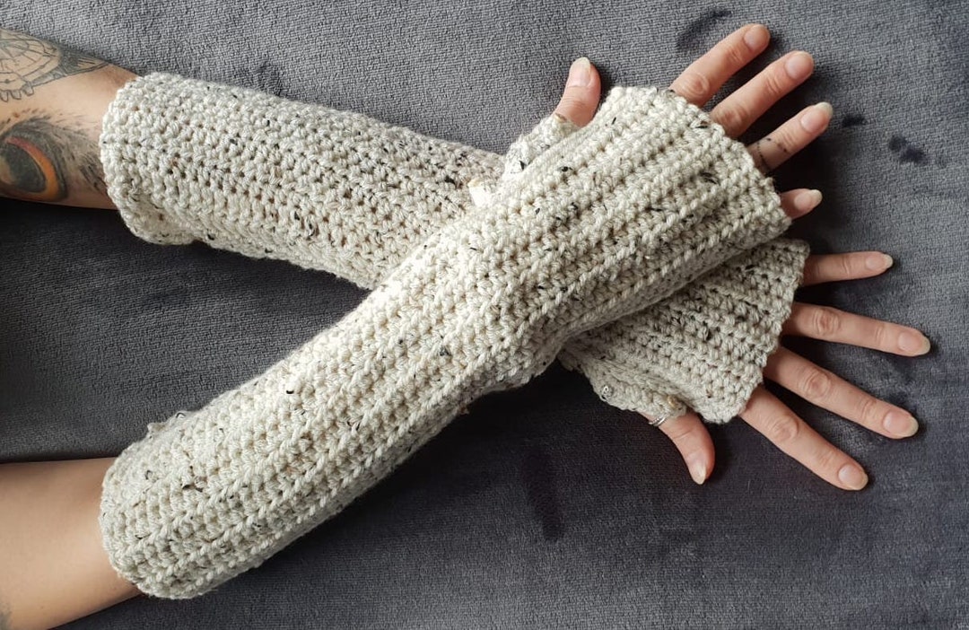 Crochet Pattern for Armwarmers/ Fingerless Gloves. Gauntlet Crochet ...
