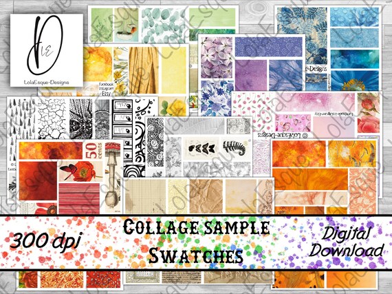 Collage Sample Swatches Digital Download. Great for Collages - Etsy