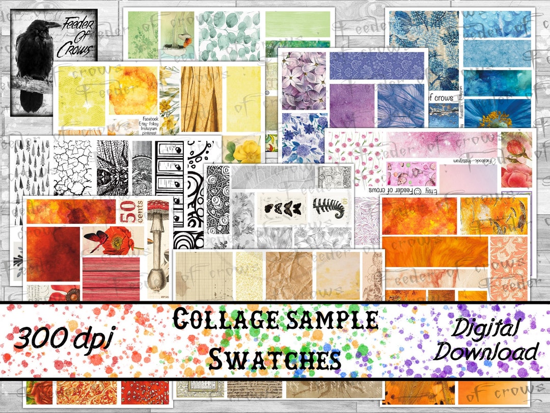 Collage Sample Swatches Digital Download. Great for Collages Journals ...
