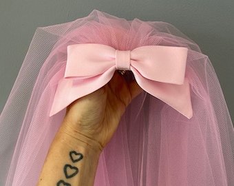 Pastel Dusty Pink Wedding Veil With Ruffles Pink Ruffle Veil - Etsy