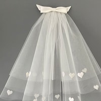 The Sweetheart / Candy Heart Wedding Veil Bubble Gum Pink Limited ...