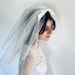 Short Full Veil With Narrow Bow - Etsy