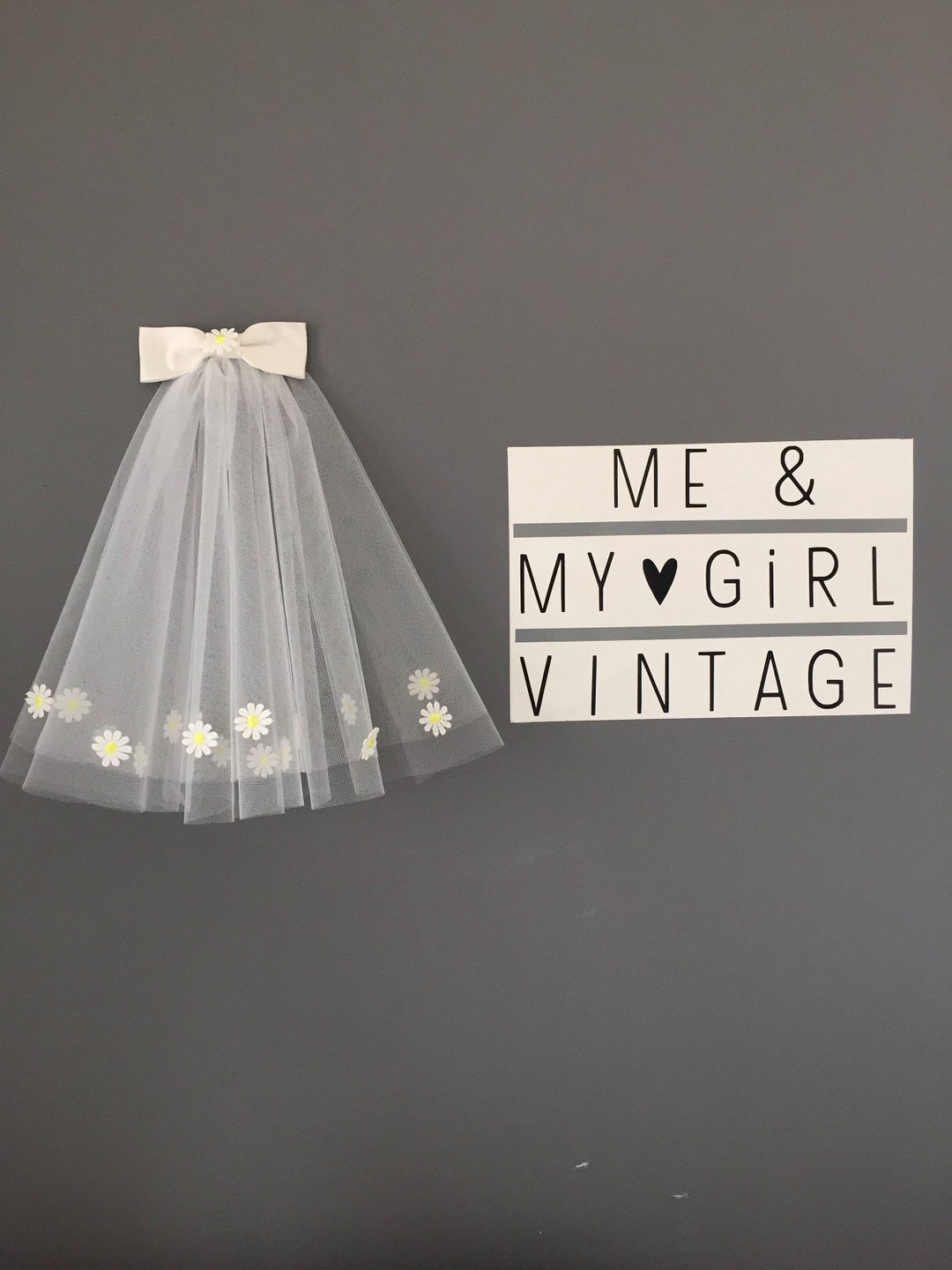 Daisy Veil, Short 60s Inspired Veil - Etsy UK