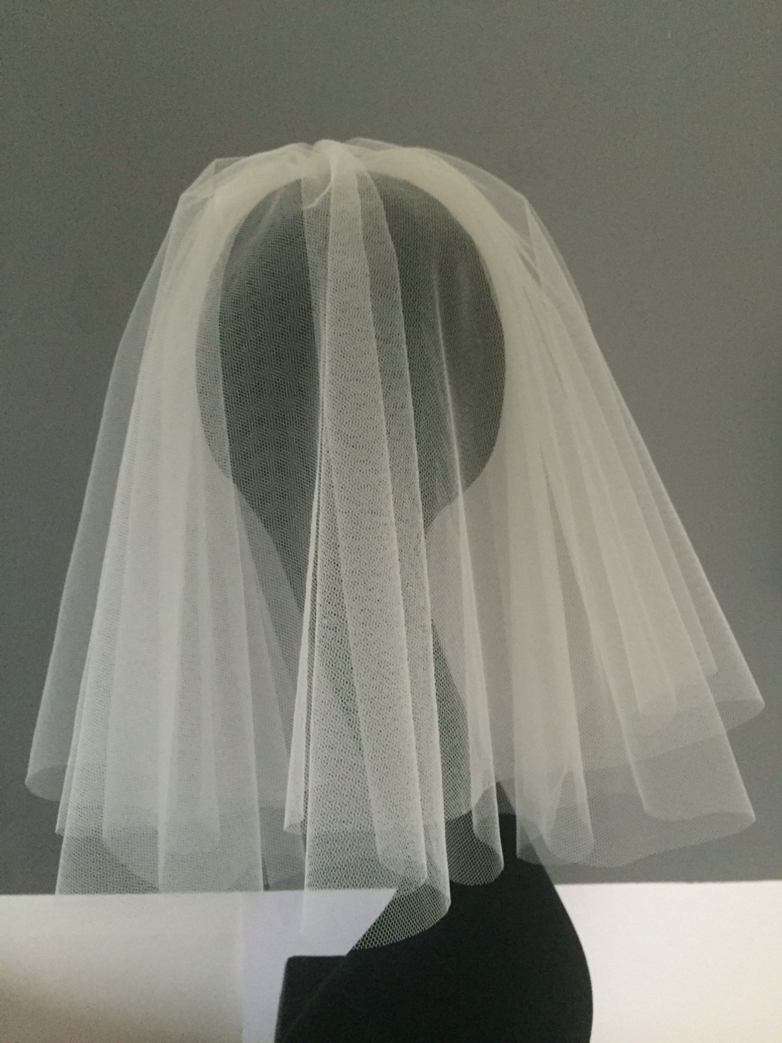 Short Wedding Bow Veil 60s Style - Etsy