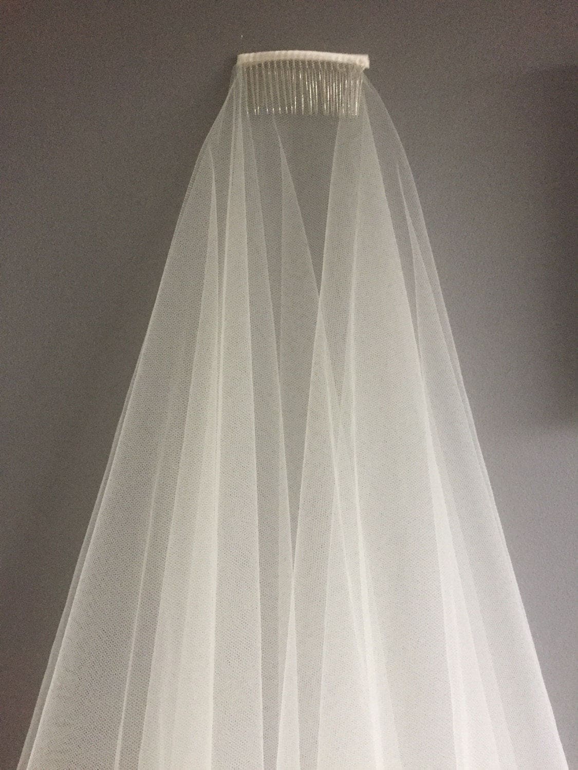Cut Edged Sheer and Simple Wedding Veil - Etsy UK