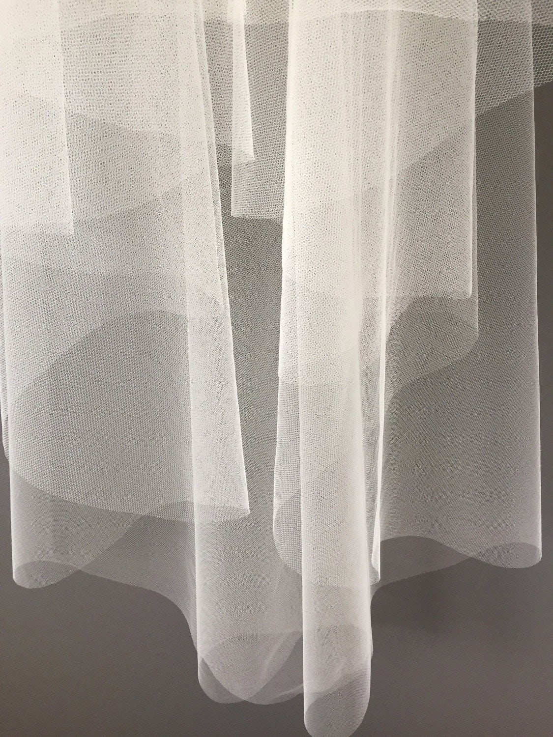 Cut Edged Sheer and Simple Wedding Veil - Etsy UK