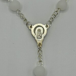 White Rosary, White and Silver Rosary,catholic Rosary, Religious Gift ...