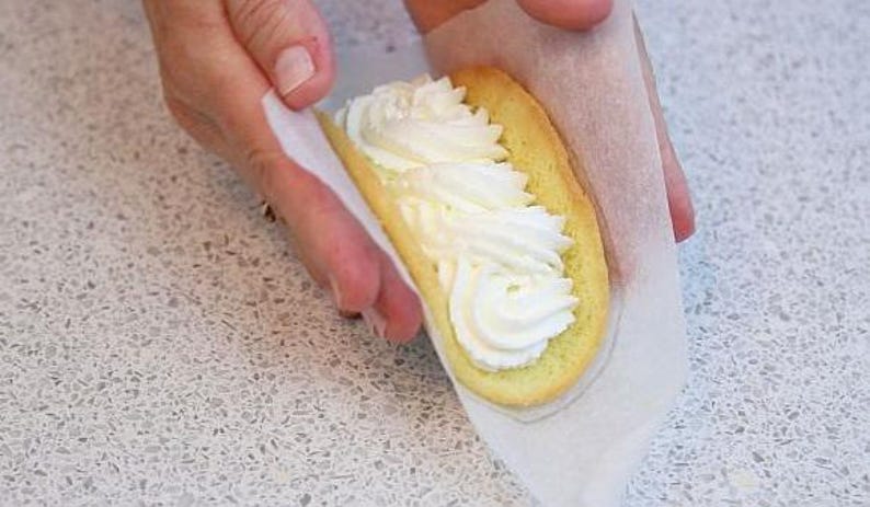 Strawberry Creamy Tacos, Sponge Cake Folded Pastries Digital Download ...