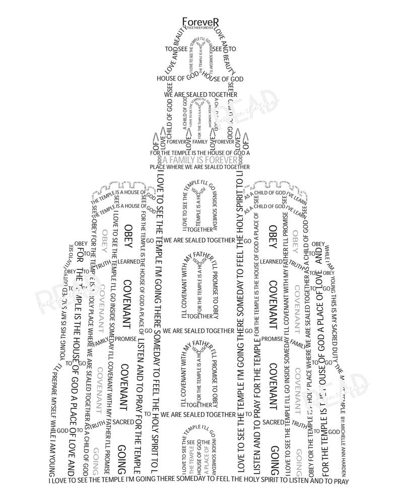 LDS Manti Temple Word Art - Etsy