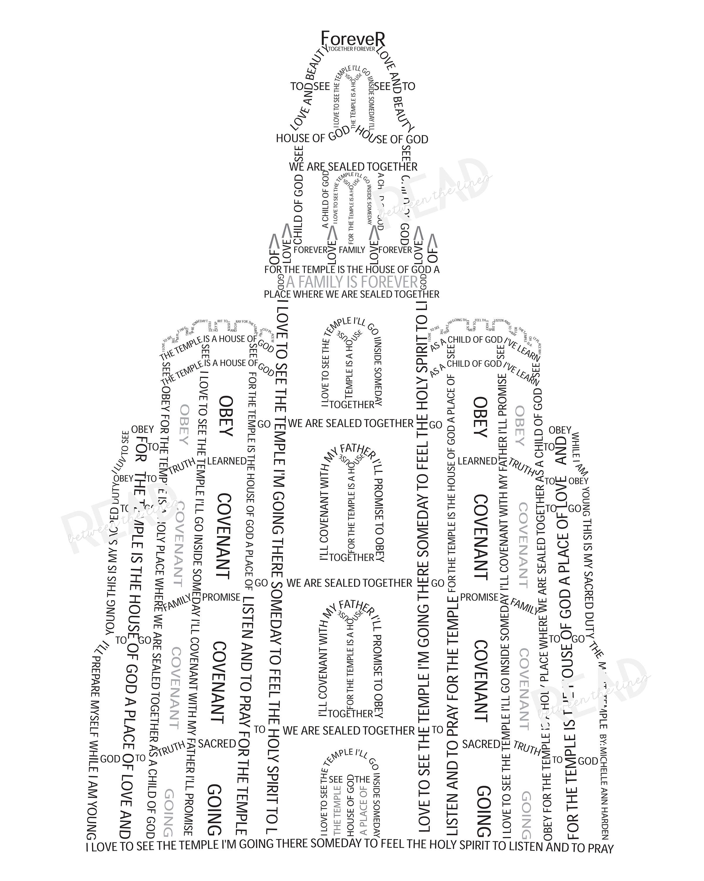LDS Manti Temple Word Art - Etsy