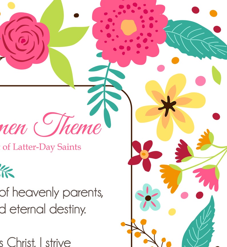 LDS NEW Young Women Theme - Etsy