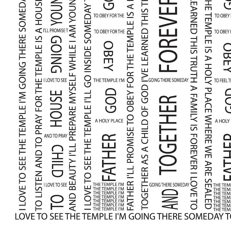 LDS Salt Lake Temple Word Art - Etsy