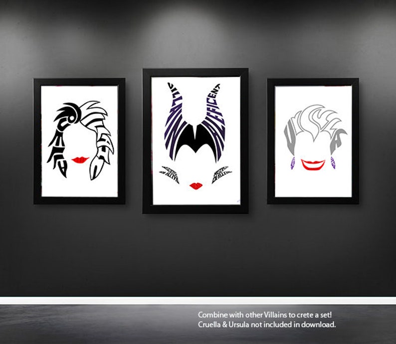 Maleficent Word Art - Etsy