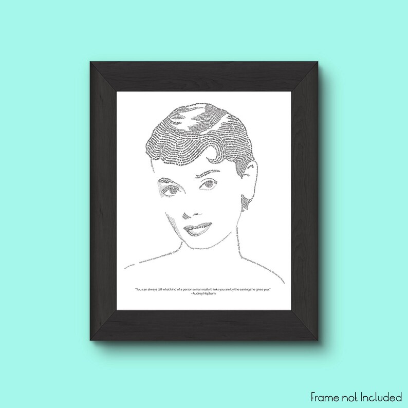 Audrey Hepburn Word Art - Etsy