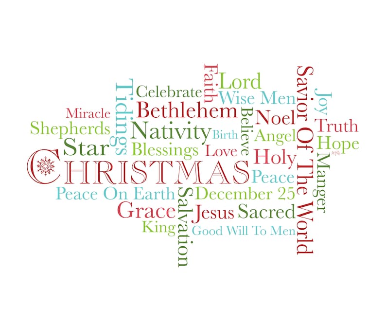 Christmas Word Art - Etsy