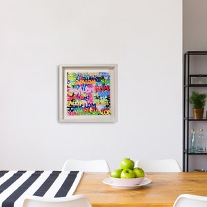Shalom Graffiti Framed Jewish Art, Modern Judaica, Jewish Gift, Framed ...