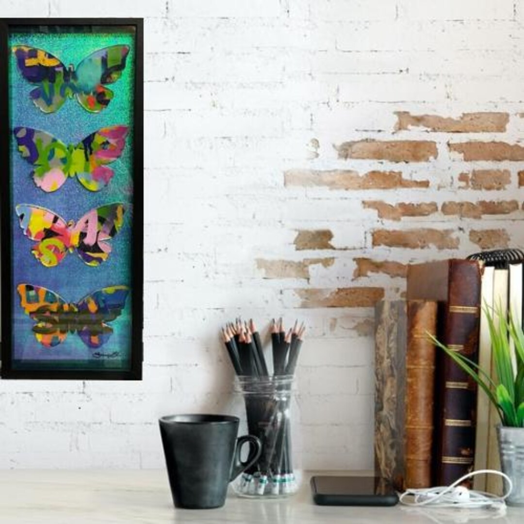 Shalom Butterfly, Shadowbox Mounted Jewish Papercut, Jewish Gift, Peace ...