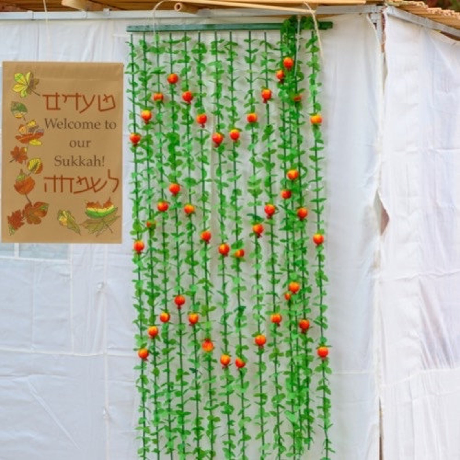 Sukkot Decorations Sukkah Decoration Sukkah Fabric Sign - Etsy