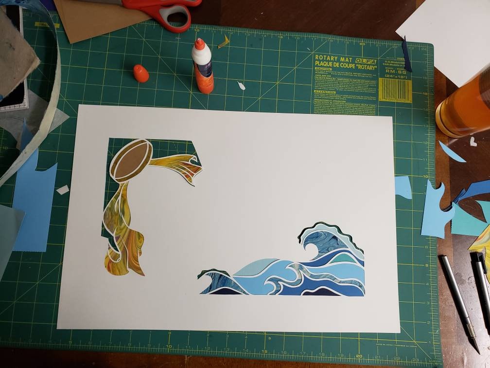 Jewish Papercut Art, Original Hebrew Calligraphy, Miriam's Tambourine ...