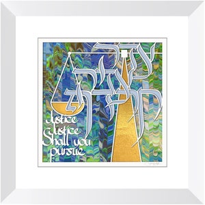 Justice Justice Shall You Pursue Papercut Framed Print, Social Justice ...
