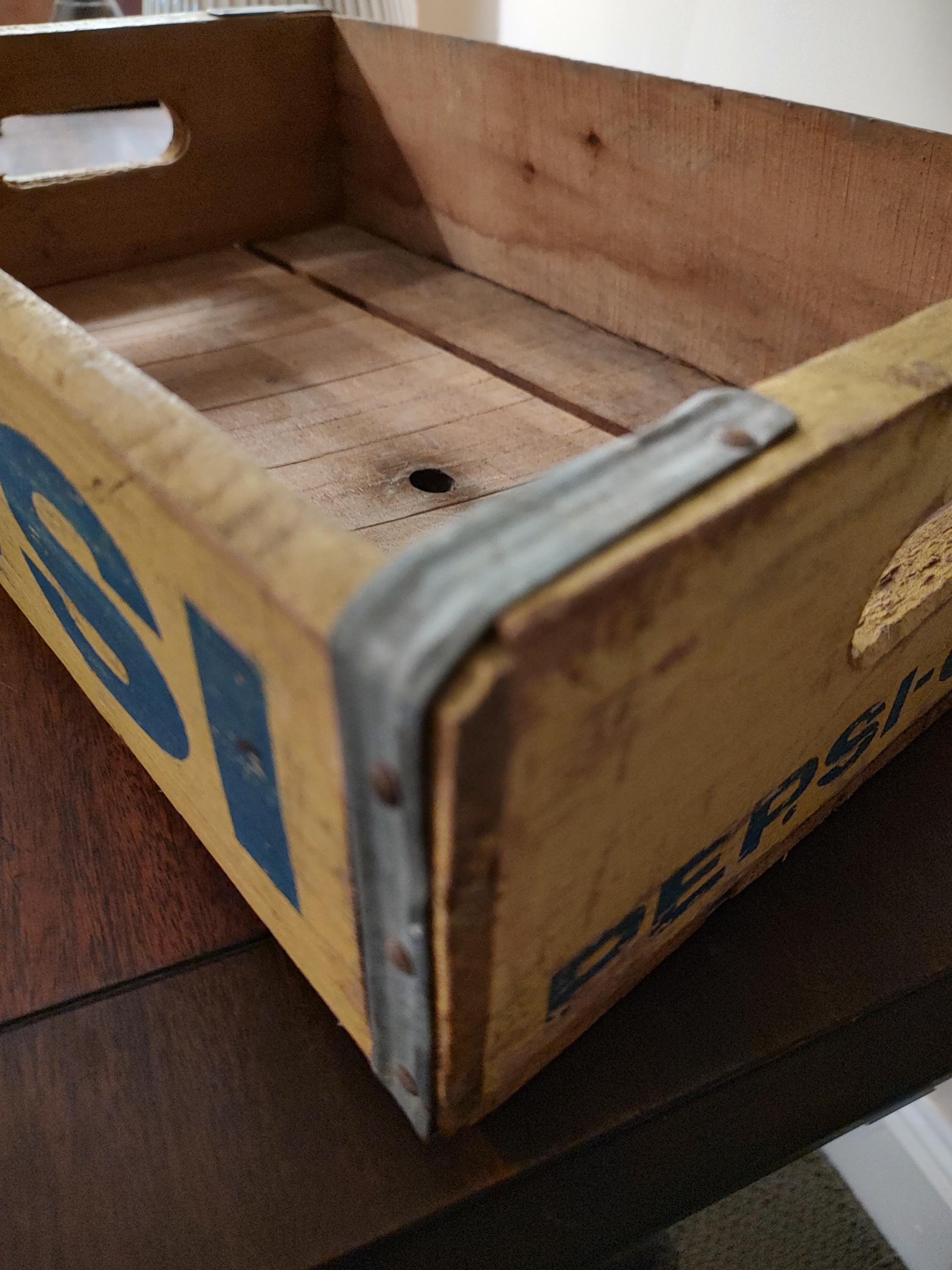 Antique Pepsi Crate ~ Vintage Wooden Crate ~ Retro Pepsi ~ Vintage ...