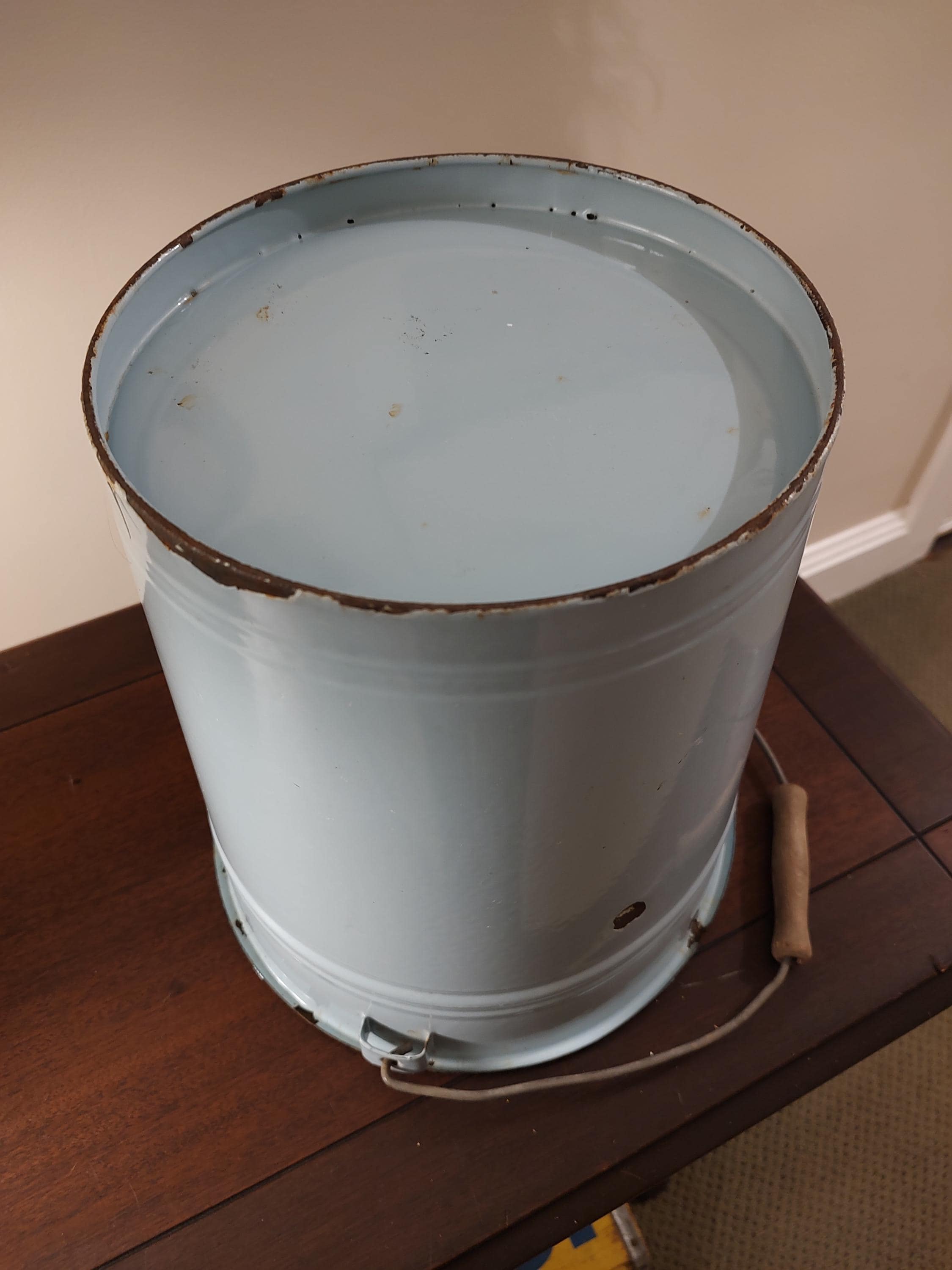 Vintage Enamel Bucket Large Enamelware Bucket European Enamelware ...