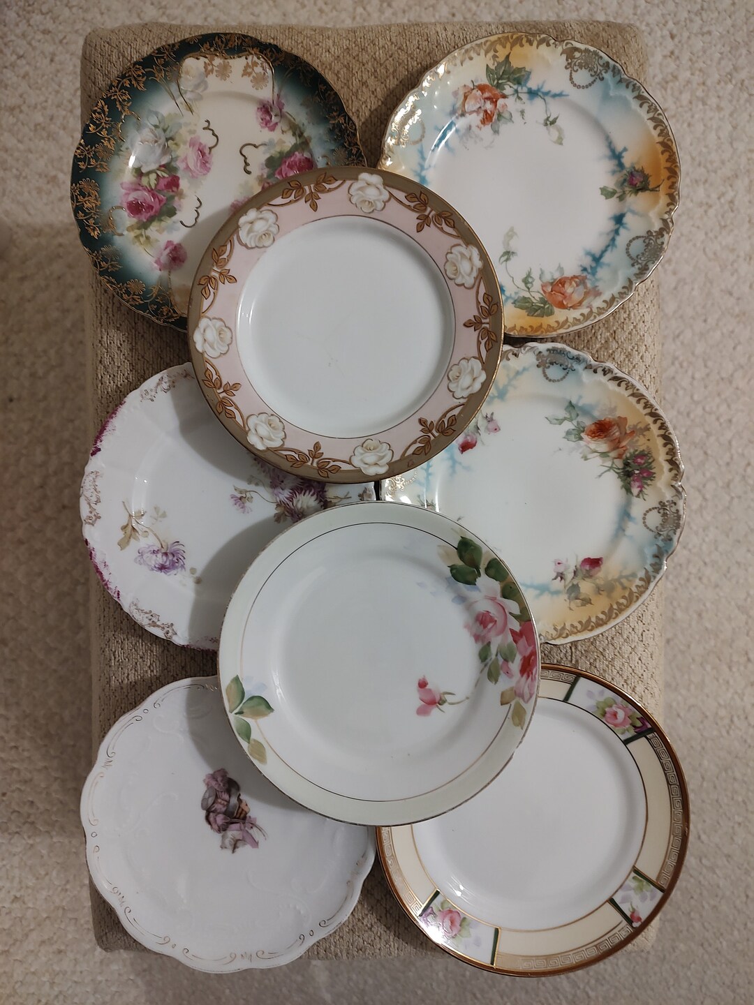 Set of 8 Vintage Dessert Plates ~ Mismatched Vintage Dessert Plates ...