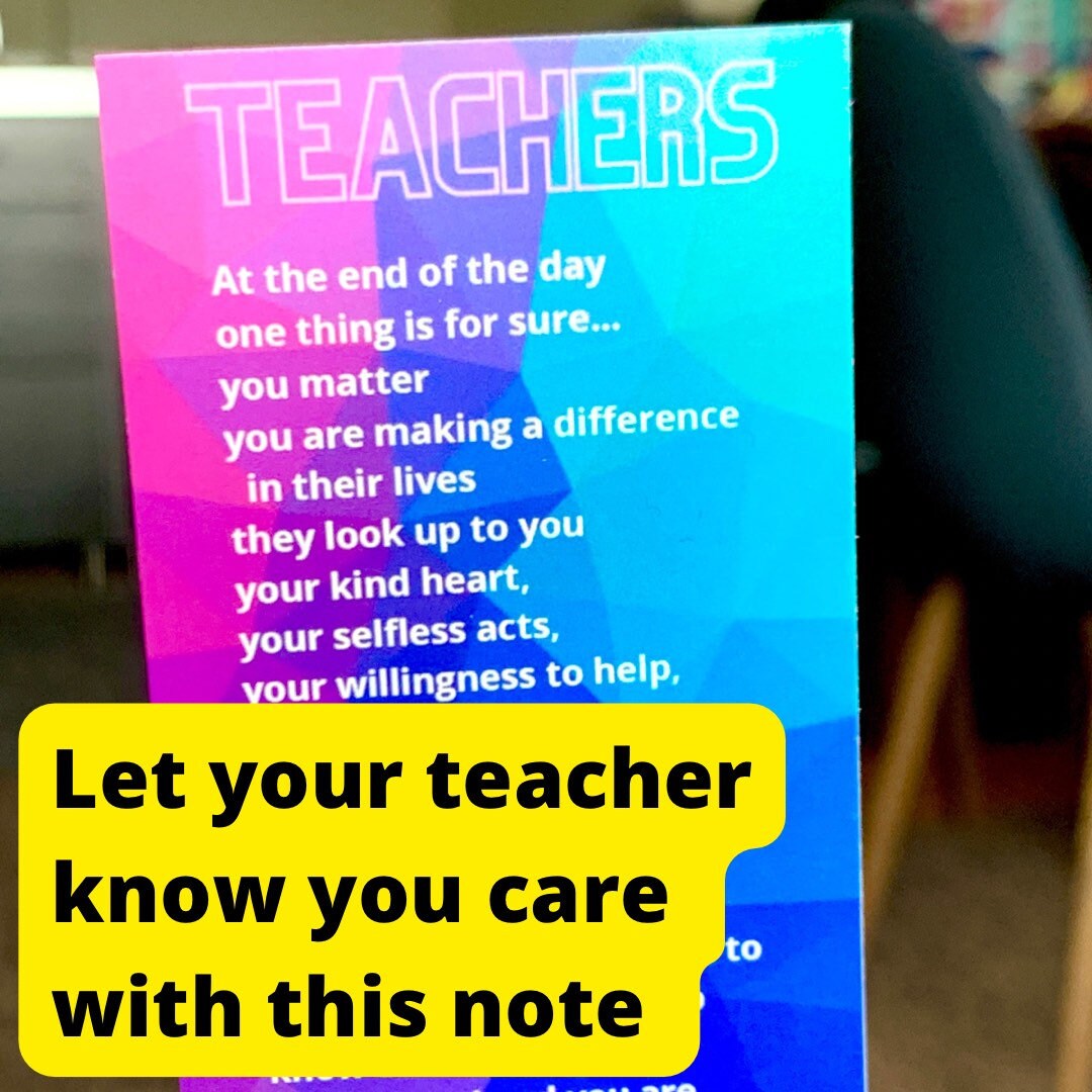 Teacher Appreciation Card Note To Teacher From Student Etsy teacher-appreciation-card-note-to-teacher-from-student-etsy