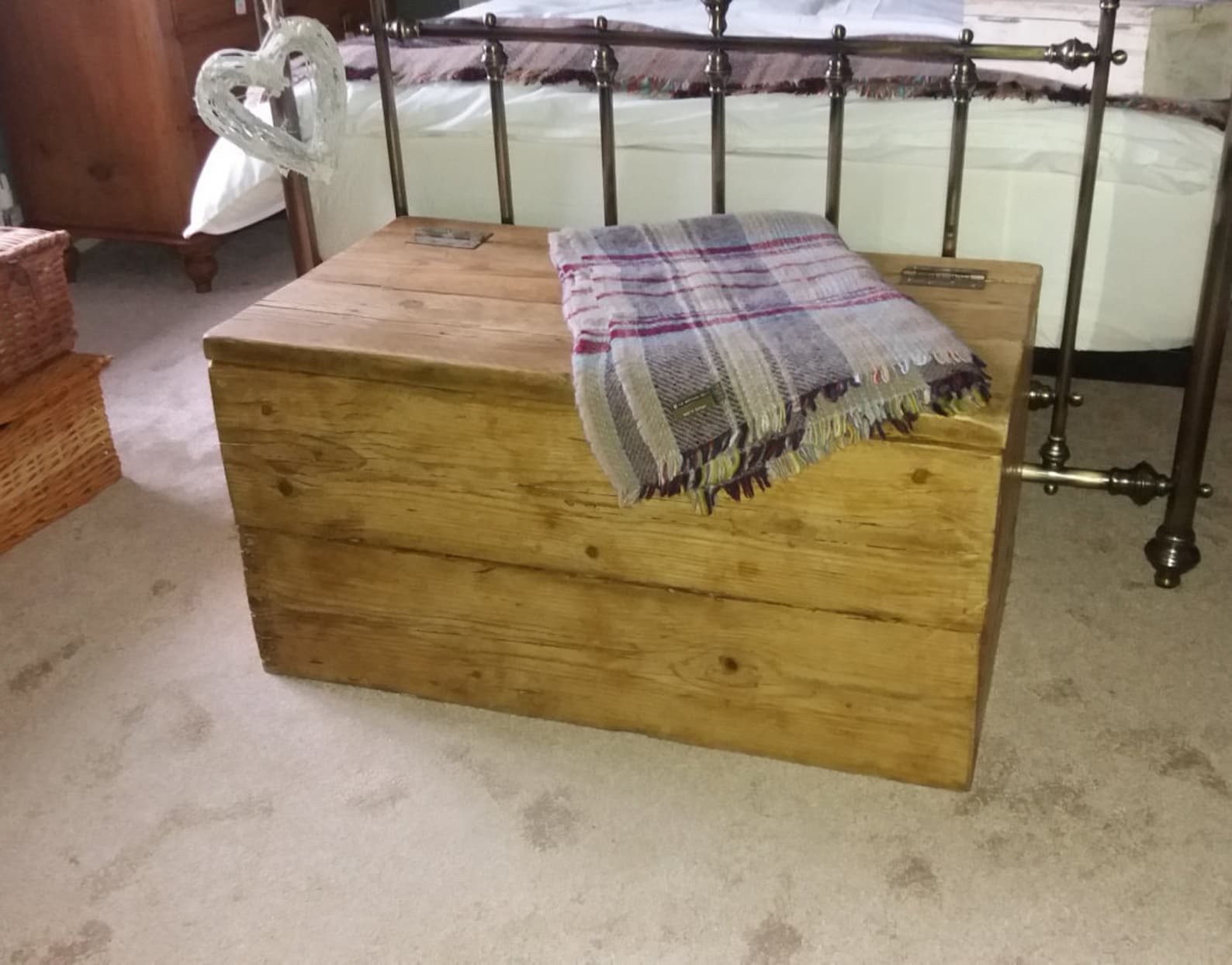 Handmade Blanket Box Trunk Chest Storage Box Reclaimed Wood Rustic ...