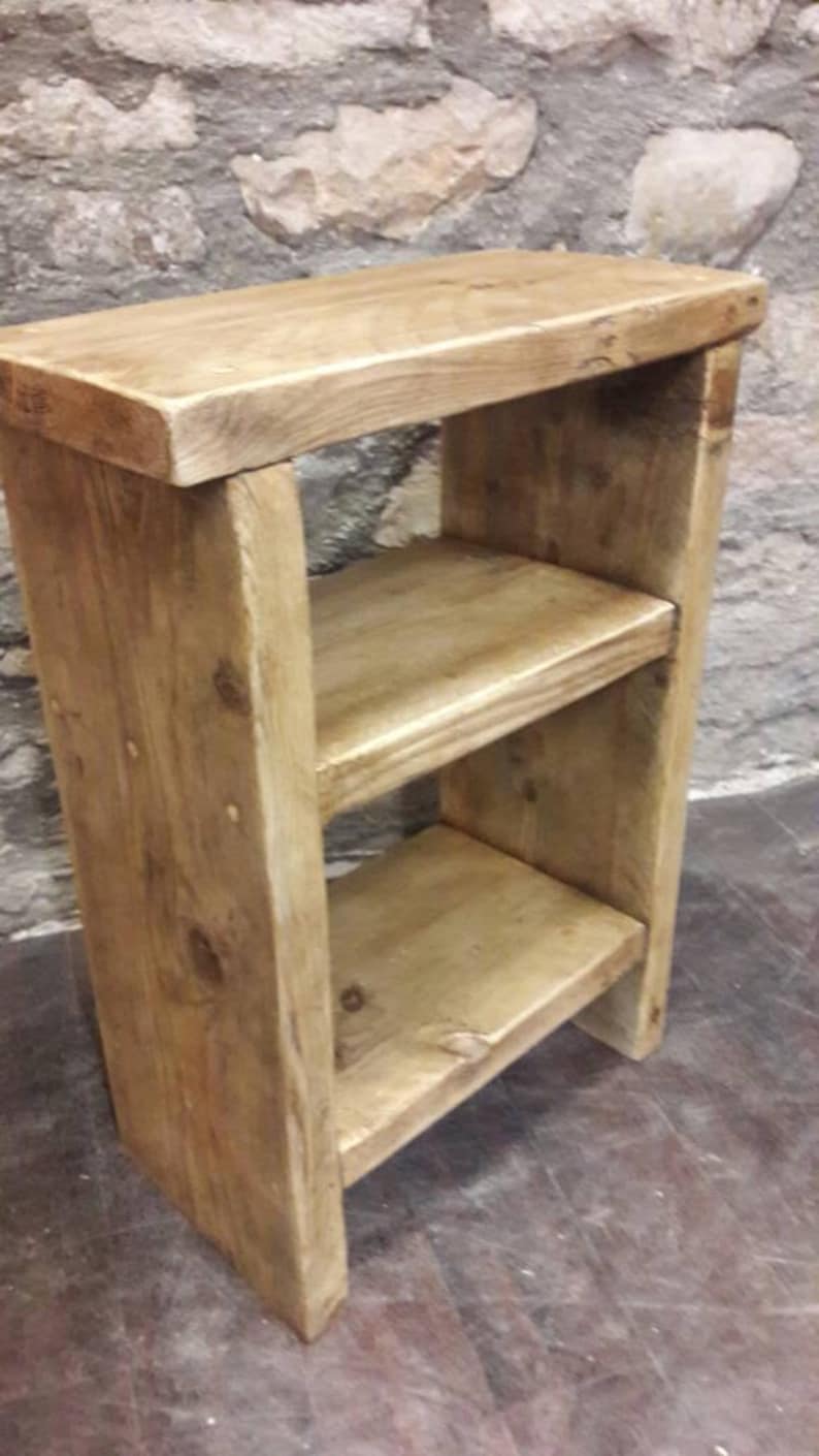 Handmade Bedside Table Side Table Nightstand Rustic Reclaimed Wood ...