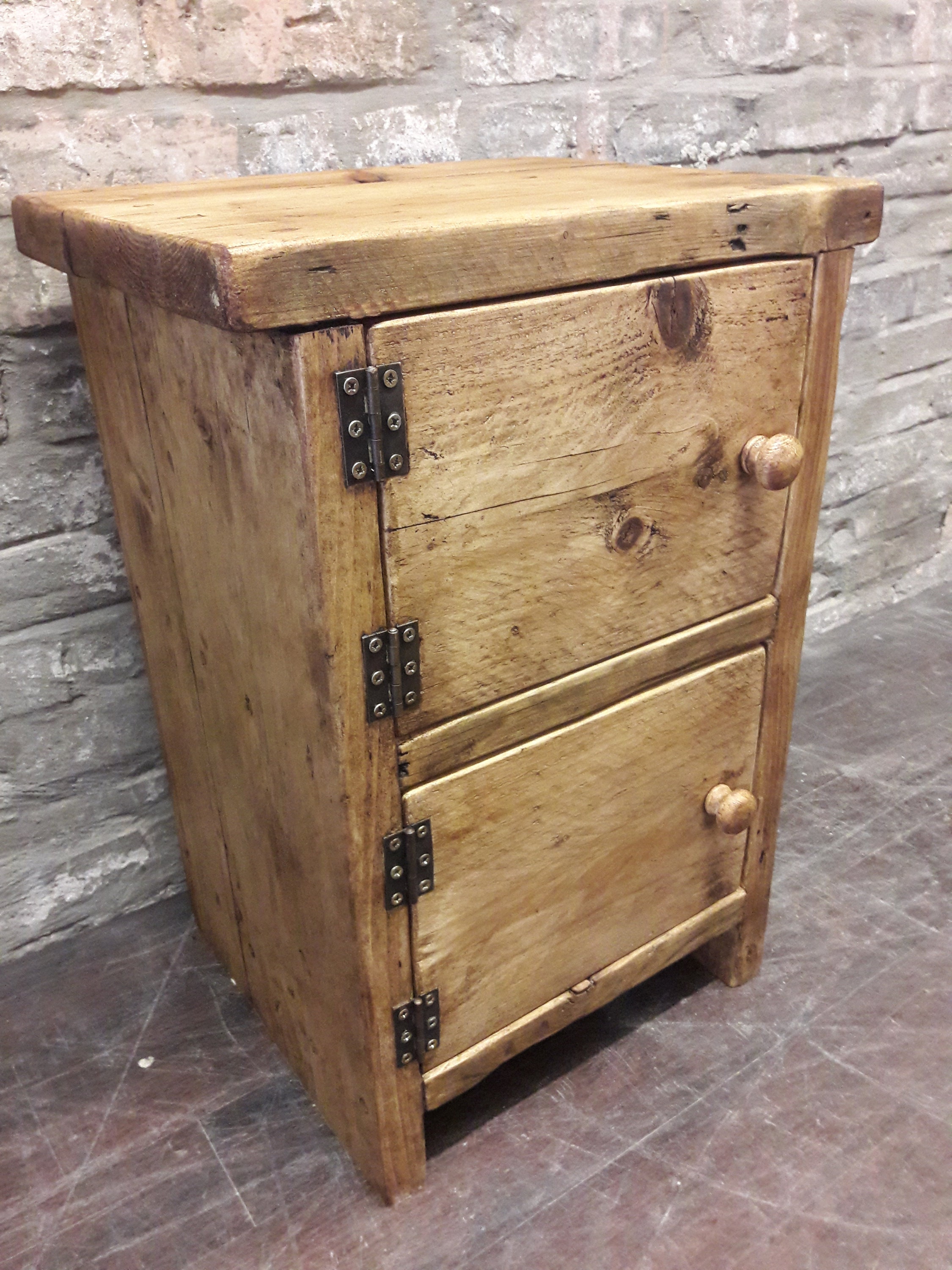 Handmade Bedside Table Side Table Cupboard Reclaimed Wood | Etsy UK