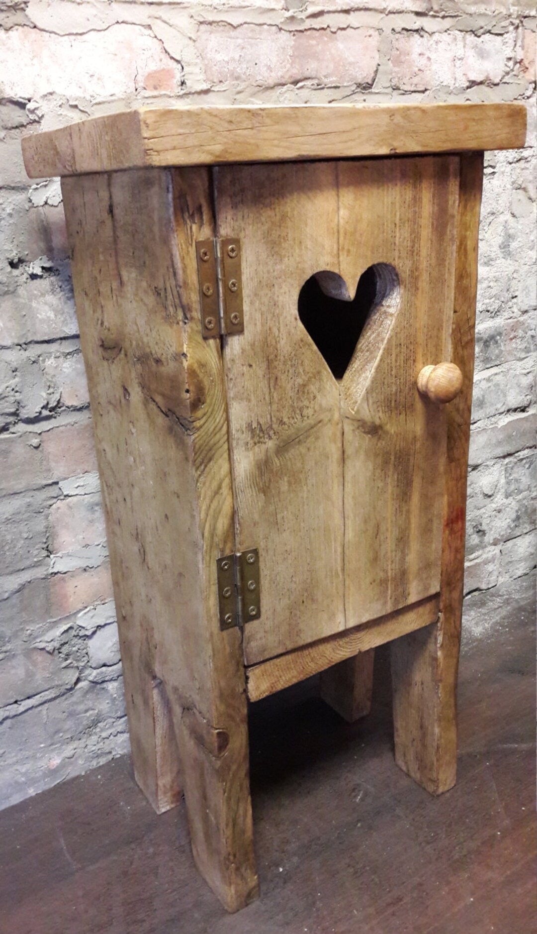 Handmade Bedside Table Side Table Nightstand Reclaimed Wood Scaffold ...