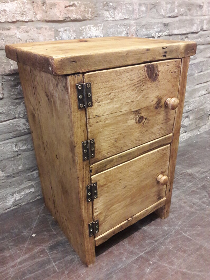 Handmade Bedside Table Side Table Cupboard Reclaimed Wood | Etsy