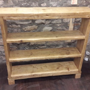 Handmade Wooden Bookcase Shelf Rustic Reclaimed Wood - Etsy
