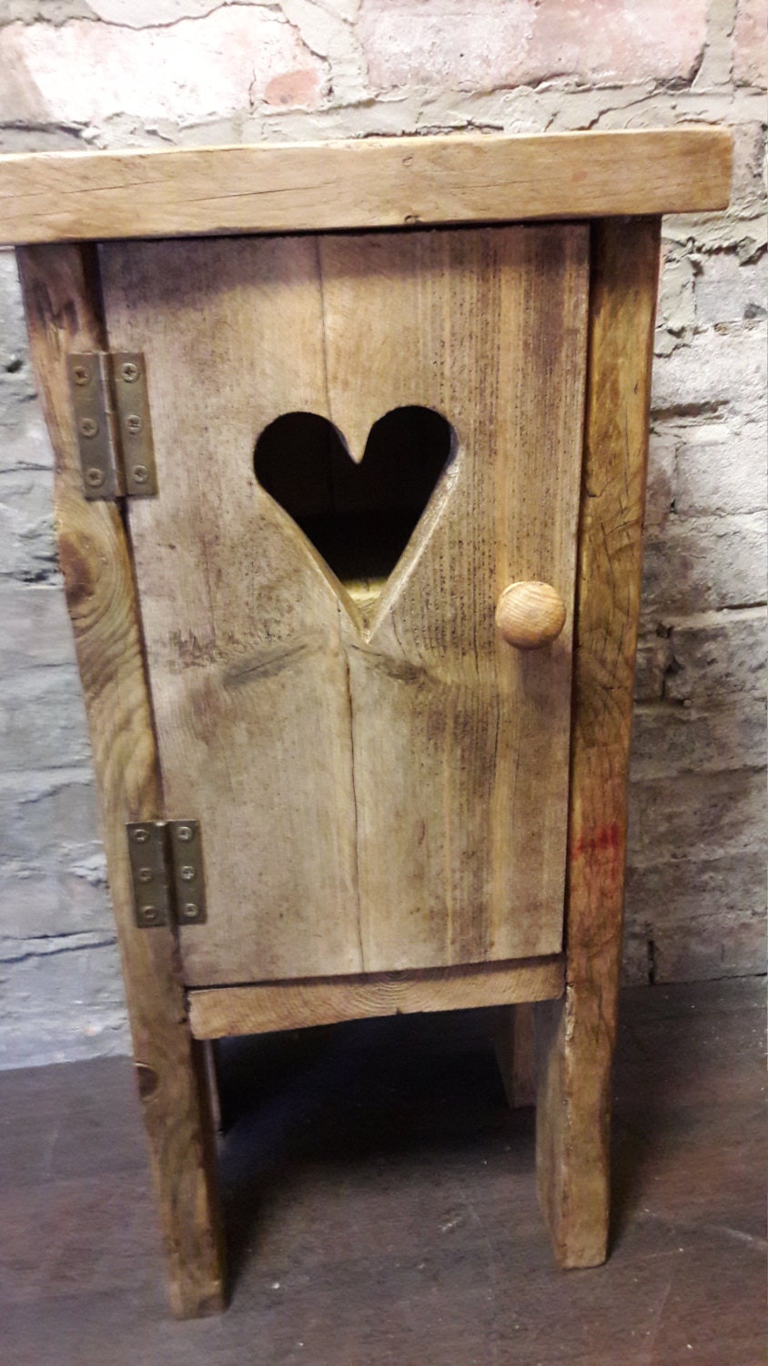 Handmade bedside table side table nightstand reclaimed wood scaffold ...